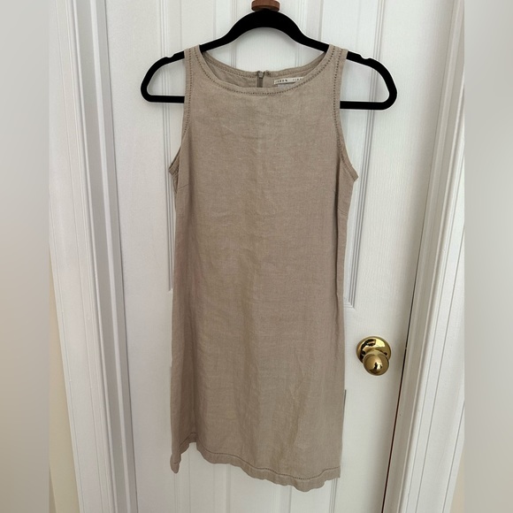Dresses | Beige Linen Shift Dress | Poshmark